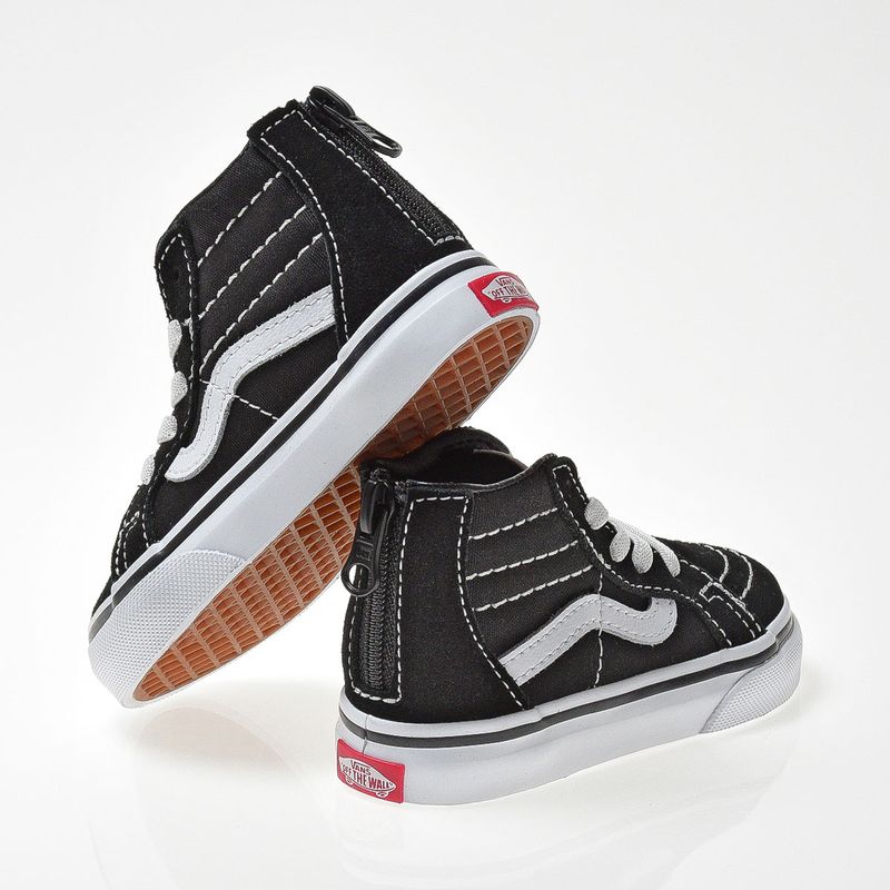 Tênis Vans Infantil Sk8-Hi Zip Black White VN000XG5Y28 - Menina Shoes