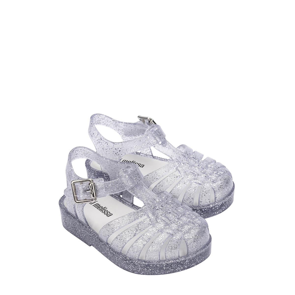 Mini Melissa Possession Shiny Vidro Glitter Prata 33522VRGP - Menina Shoes