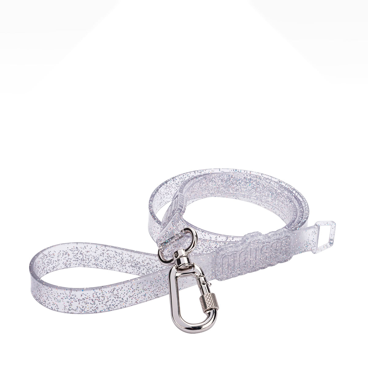 Melissa Pet Leash Vidro Glitter Prata 34410 - Menina Shoes