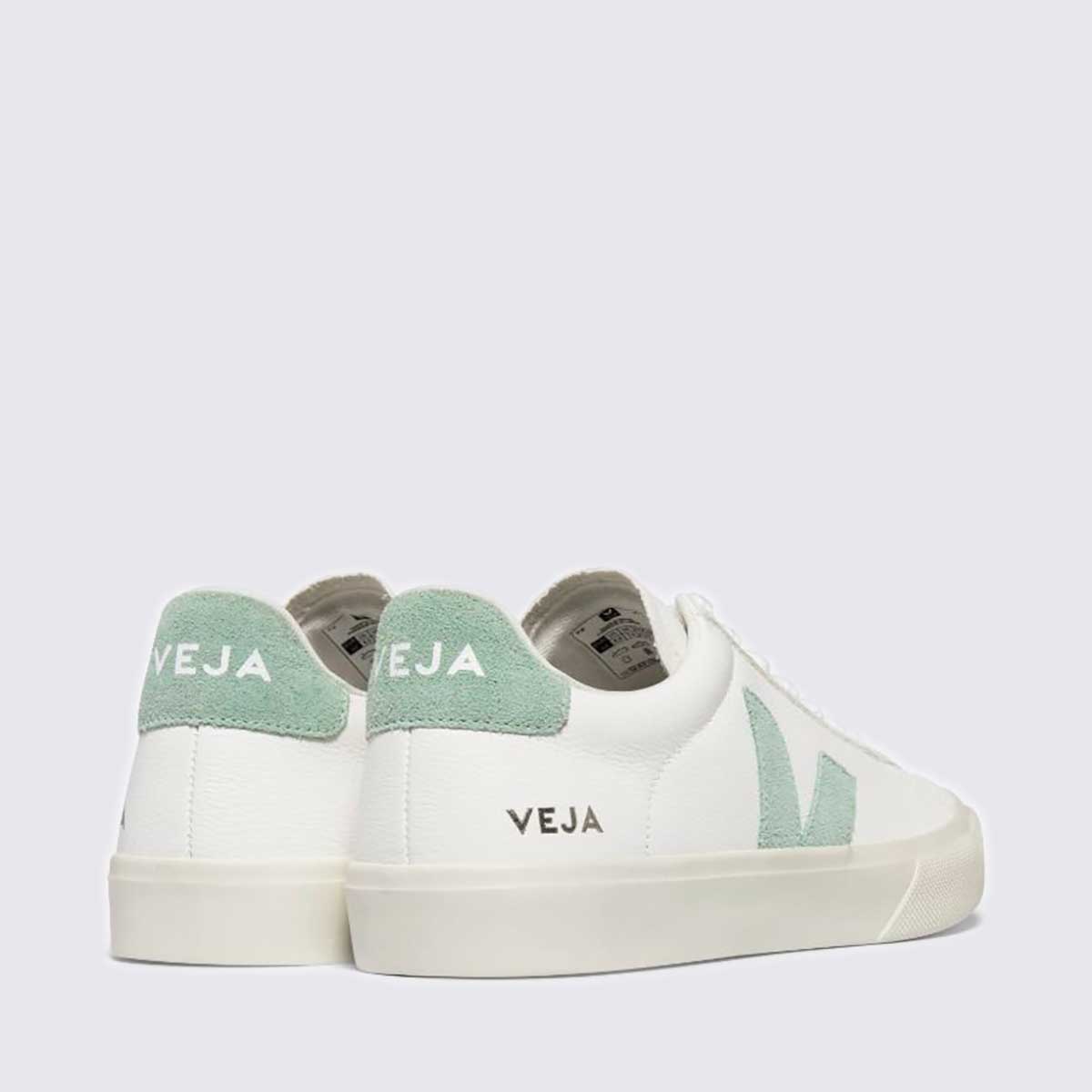 Tênis Veja Campo Chromefree Leather White Matcha CP0502485A - Menina Shoes