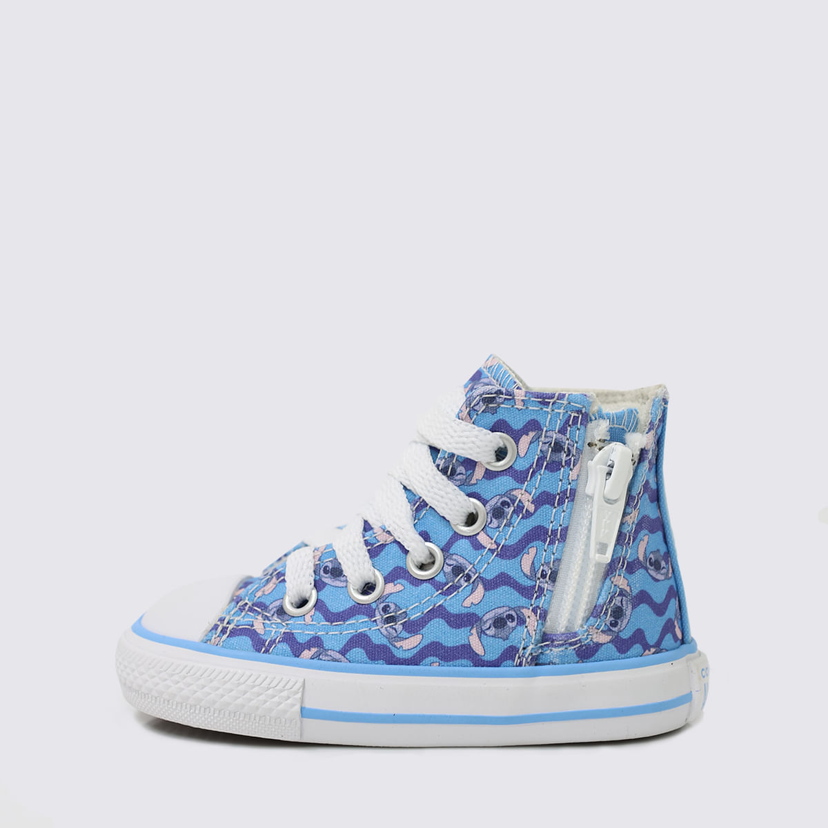 Tênis Infantil Converse All Star Stitch com Zíper Lateral Azul - Menina ...